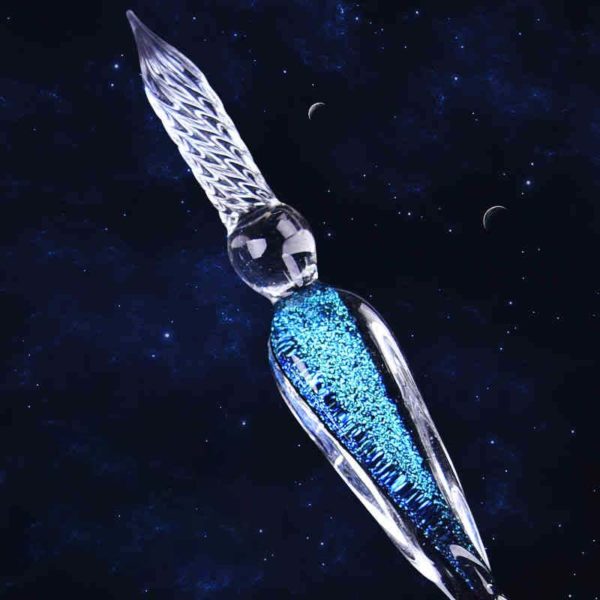 Dazzling Starry Night Glass Dip Pen Handwriting Glass Pen - RegisBox