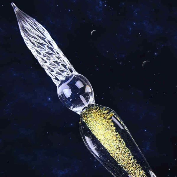 Dazzling Starry Night Glass Dip Pen Handwriting Glass Pen - RegisBox