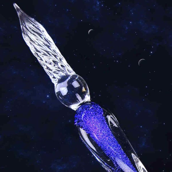 Dazzling Starry Night Glass Dip Pen Handwriting Glass Pen - RegisBox