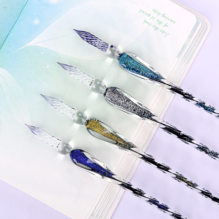 Dazzling Starry Night Glass Dip Pen Handwriting Glass Pen - RegisBox