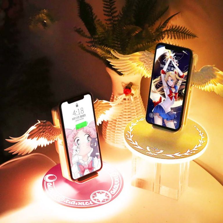 Angel Wings Wireless Charger Aesthetic Phone Charger Kawaii Gaming Room ...