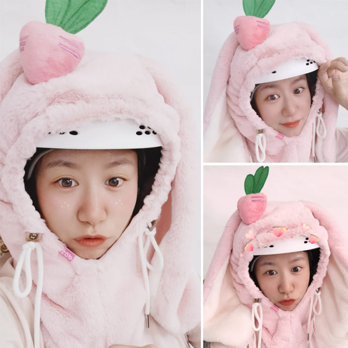 Bunny Cute Balaclava Women Winter Scarf Ski Snowboard Face Cover Winter ...
