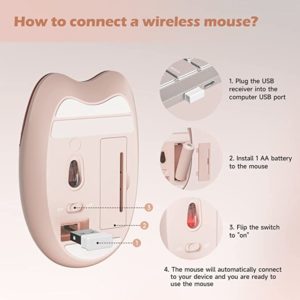 Cute Hamster Computer Mouse Cute Wireless Mice Kawaii Gaming Room Decor ...