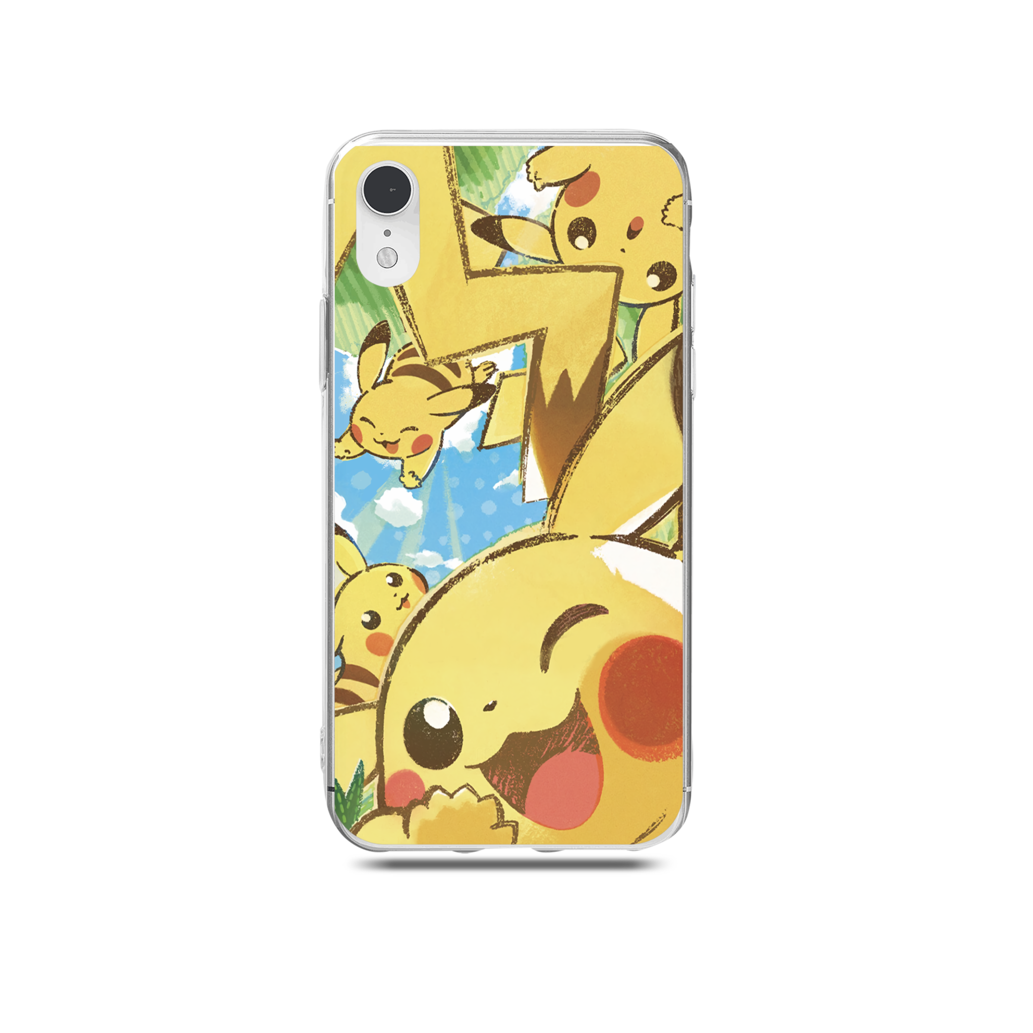 Black Pokemon Phone Case Pikachu Charizard Mew iPhone Case Samsung ...