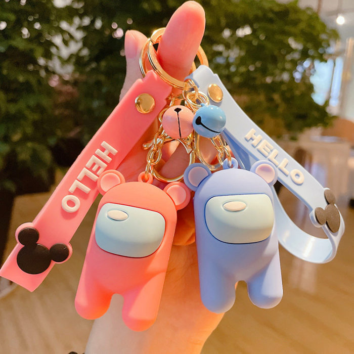 Cute Astronaut Keychain Impostor Key Ring Crewmate Accessories - RegisBox