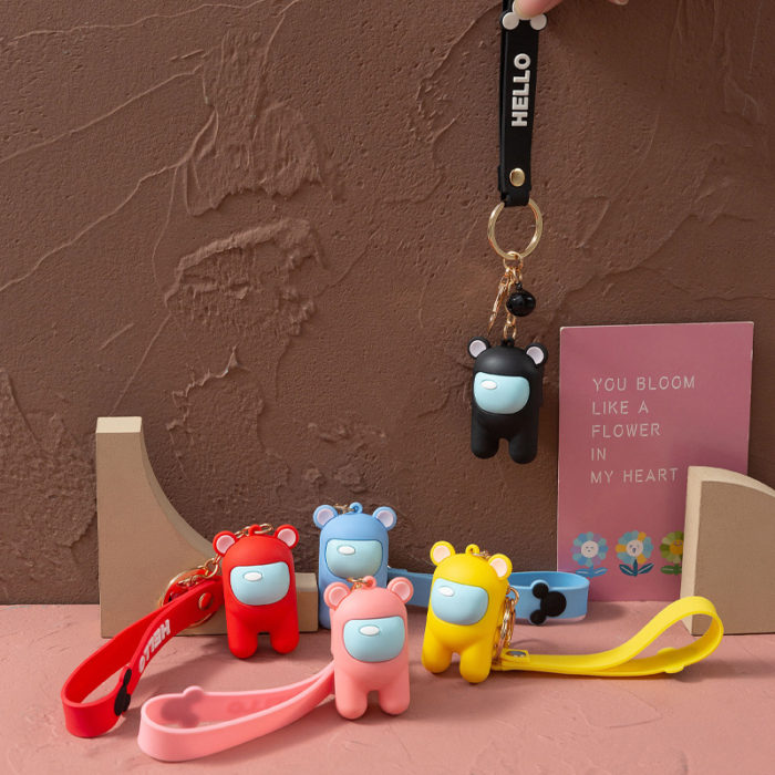 Cute Astronaut Keychain Impostor Key Ring Crewmate Accessories - RegisBox