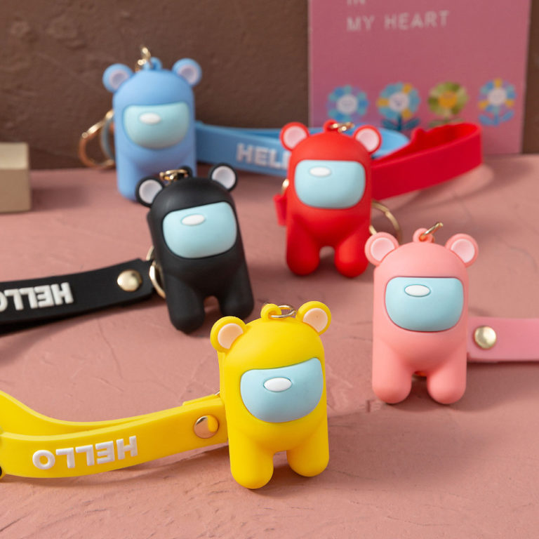 Cute Astronaut Keychain Impostor Key Ring Crewmate Accessories - RegisBox