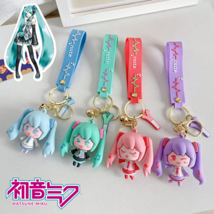 Official Miku Keychain 16th Anniversary Holographic Miku Key Ring ...