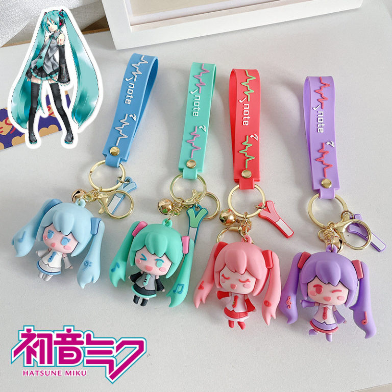 Miku Keychain Wristlet Cute Miku Accessories Miku Key Rings Kawaii Miku ...