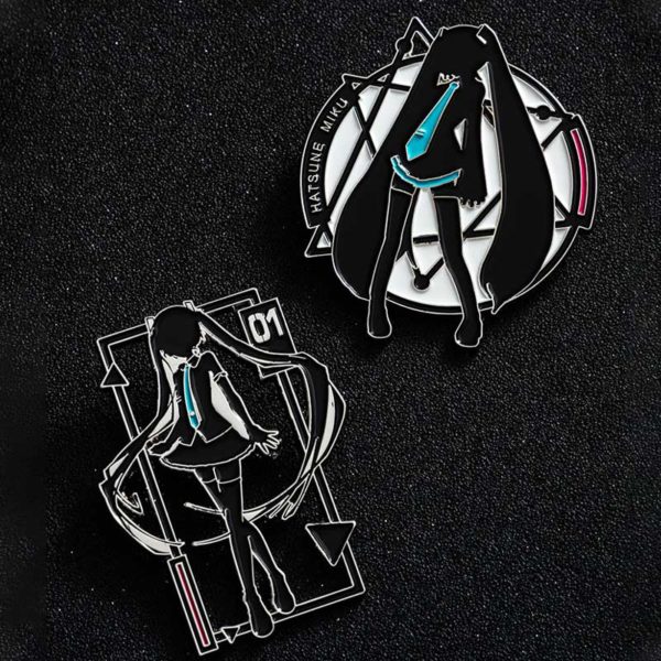 Official Licensed Miku Badge Metal Glow In The Dark Miku Button Badge ...