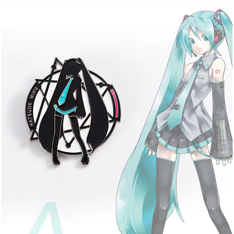 Official Licensed Hatsune Miku Badge Metal Glow In The Dark Miku Button ...