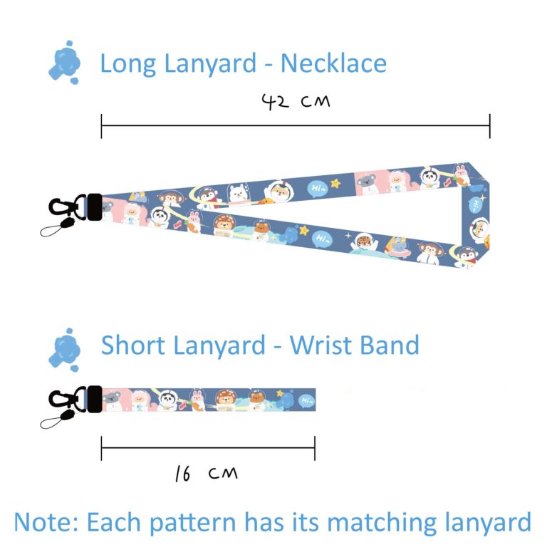 Cute Lanyard Necklace Animal Charms Kawaii Lanyard Keychain Cute ...