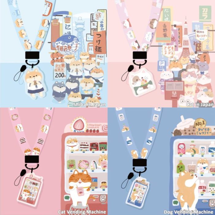 Cute Lanyard Necklace Animal Charms Kawaii Lanyard Keychain Cute ...