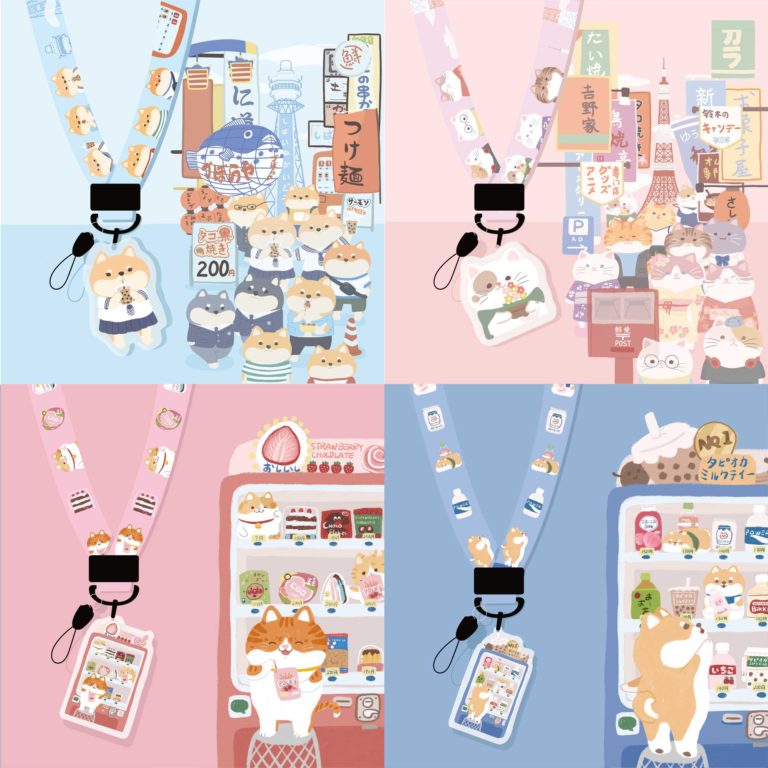 Cute Lanyard Necklace Animal Charms Kawaii Lanyard Keychain Cute ...