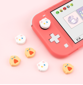Cat And Chick Kawaii Nintendo Switch Thumb Grips - RegisBox