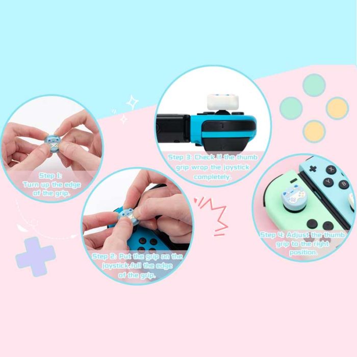 Cute Switch Joystick Caps Anime OLED Thumb Grips Kawaii Switch ...