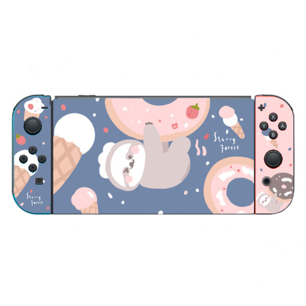 Cute Sloth Switch Cover Case Pastel Pink Purple Case For Switch Lite ...