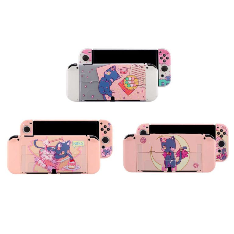 Kawaii Cat Switch OLED Shell Case Dockable Switch Covers - RegisBox