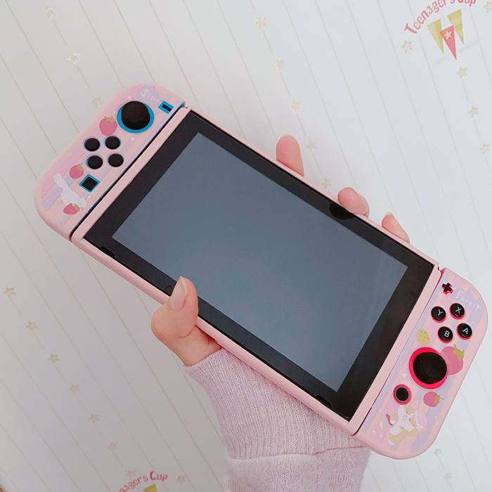 Kawaii Switch Cover Case Pink Strawberry Switch OLED Protective Case ...