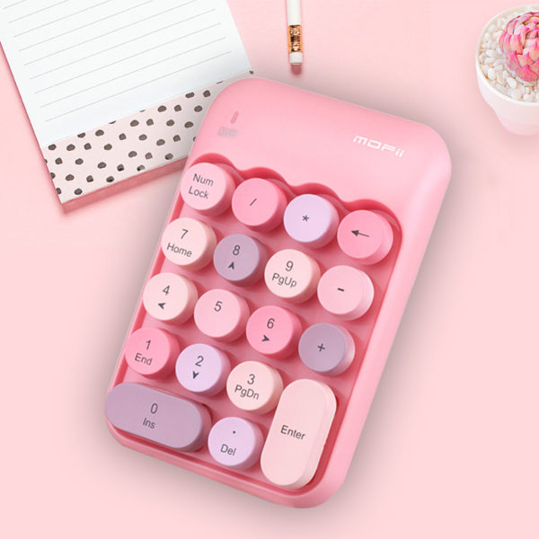 Pastel Cute Wireless Numeric Keypad USB Mini Number Keyboard Kawaii ...