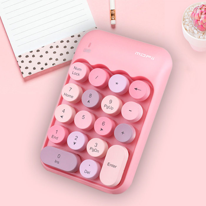 Pastel Cute Wireless Numeric Keypad USB Mini Number Keyboard Kawaii ...