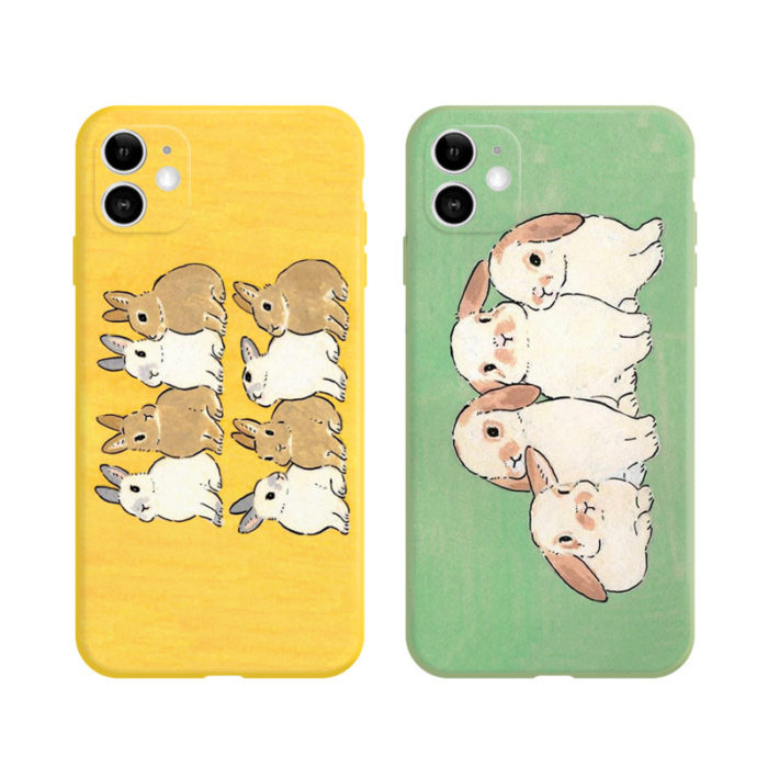 Cute Rabbit Phone Case Kawaii Bunny Art Rabbit Owner Gifts - RegisBox