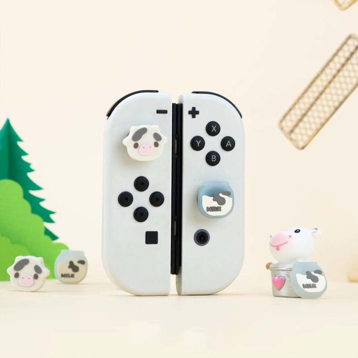 Dairy Cows Switch Thumb Grips Cattle Joystick Caps Cute Animal Switch ...