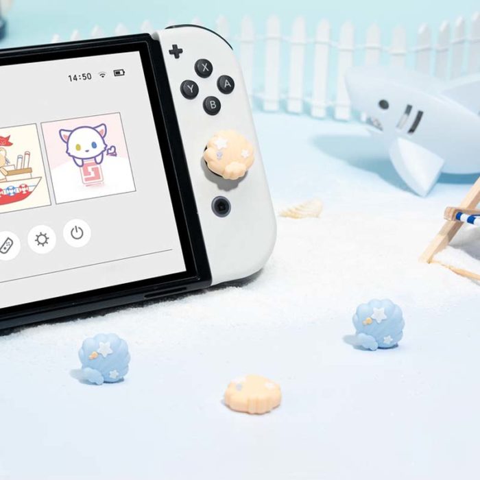 Shark Switch Thumb Grips Sea Shells Joystick Covers Switch OLED Analog ...