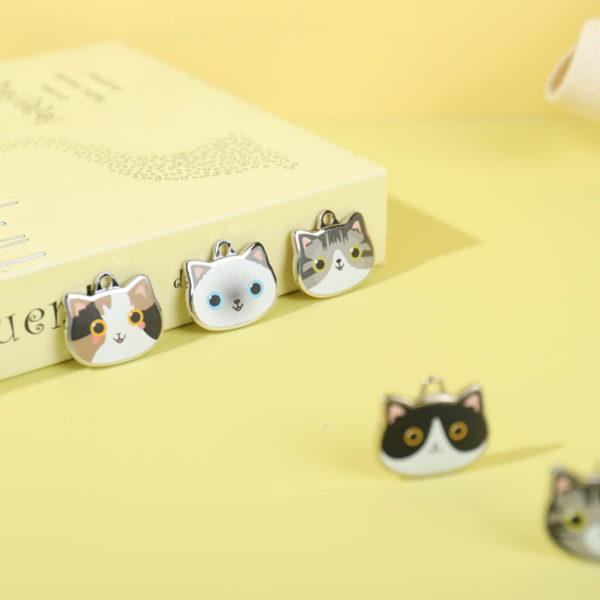 Metal Custom Engraved Cat ID Tag Cute Cat Charm Kawaii Pet ID Tags ...