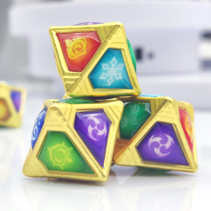 Genshin Impact Genius Invokation Dice Genshin TCG Metal Die - RegisBox