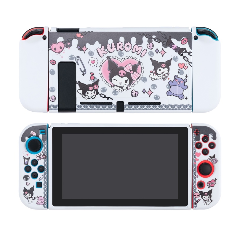 Cute Kuromi Switch Covers Kawaii White Kuromi Switch Case - RegisBox