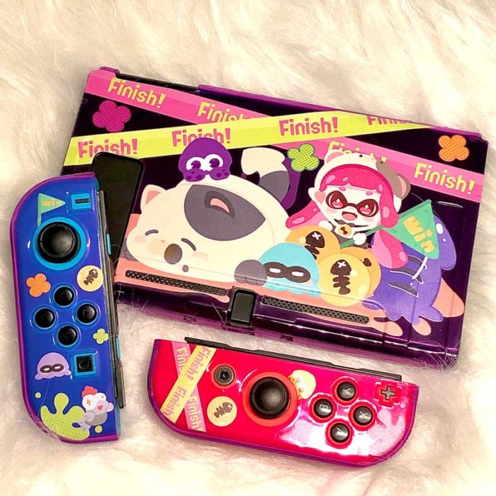 Kawaii Splatoon Switch OLED Case Kickstand Compatible Splatoon Switch ...