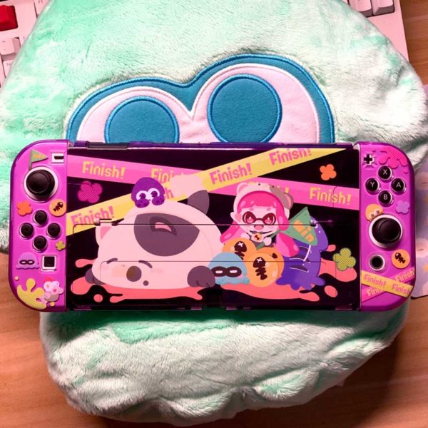 Kawaii Splatoon Switch OLED Case Kickstand Compatible Splatoon Switch ...