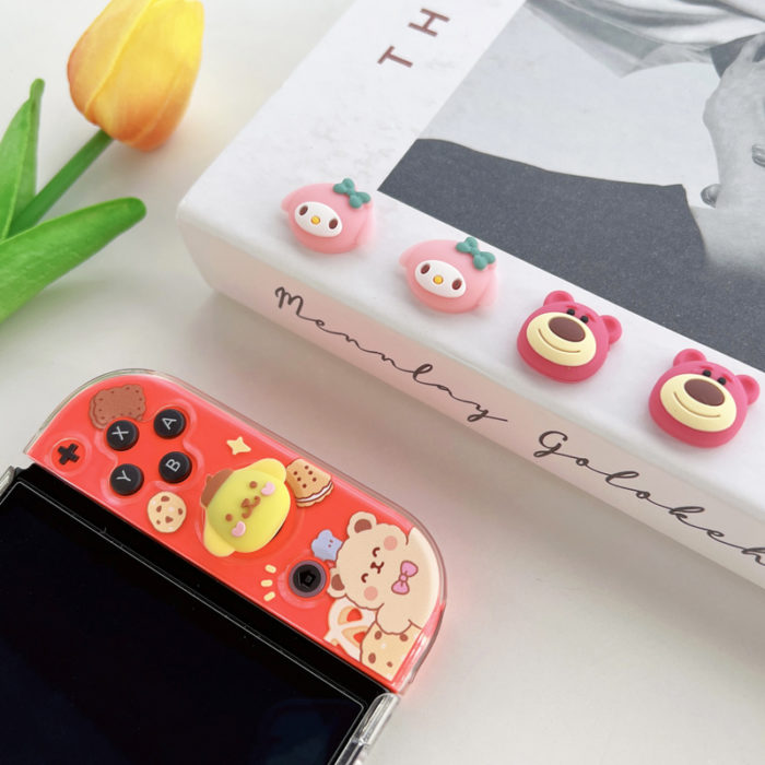 Kawaii Switch Thumb Grips Cute Cartoon OLED Joystick Caps Anime Switch ...