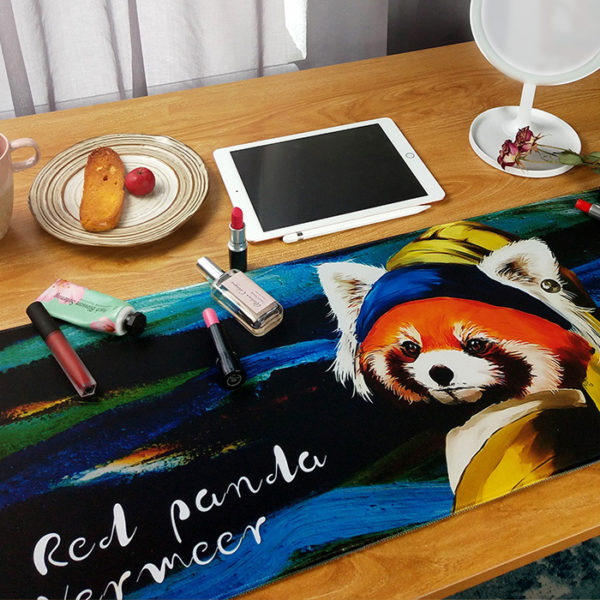Red Panda X Famous Art Desk Mat Artistic Red Panda Large Mouse Pad ...