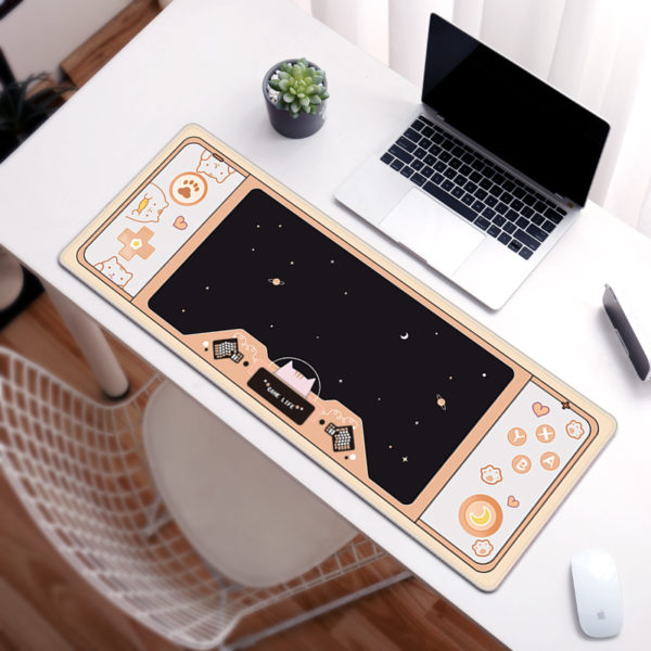 Cute Gaming Desk Mat Kawaii Aesthetic Mouse Mat Space Art Game Room ...