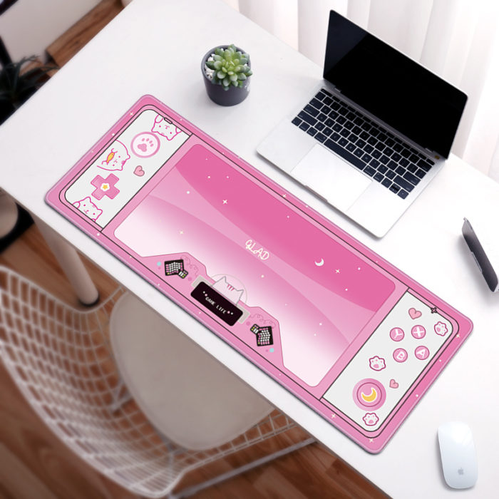 Cute Gaming Desk Mat Kawaii Aesthetic Mouse Mat Space Art Game Room ...