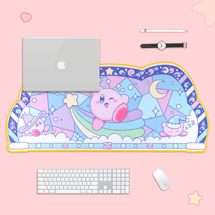 Cute Kirby Desk Mat Kirby Keyboard Mat Gamer Girl Decor Gifts For Kirby ...