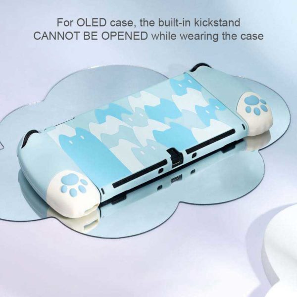 Ergonomic Cat Switch Case Cute Protective Switch OLED Cover 3D Cat Paw ...
