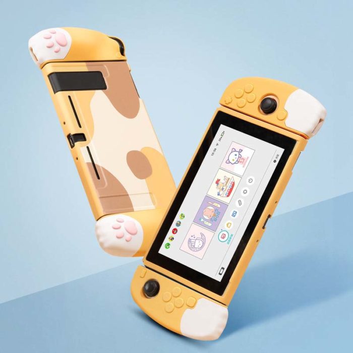 Ergonomic Cat Switch Case Cute Protective Switch OLED Cover 3D Cat Paw ...