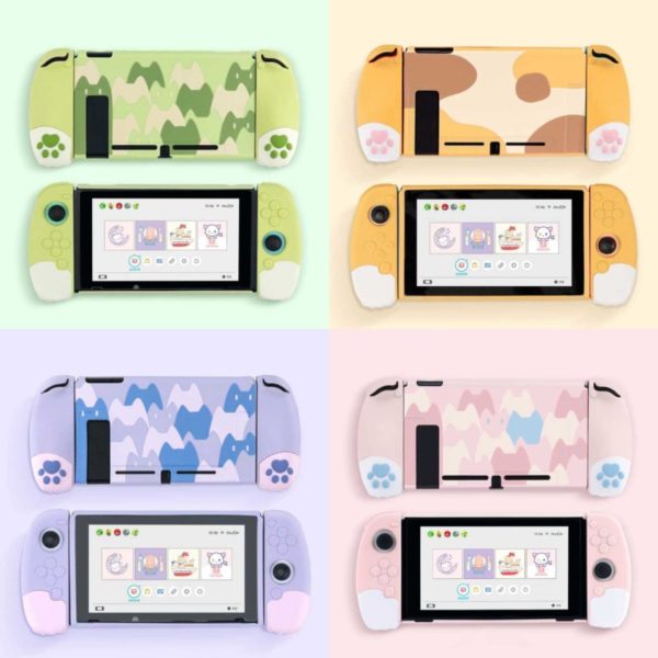 Ergonomic Cat Switch Case Cute Protective Switch OLED Cover 3D Cat Paw ...