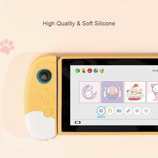 Ergonomic Cat Switch Case Cute Protective Switch OLED Cover 3D Cat Paw ...