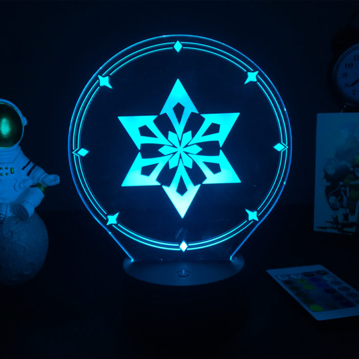 Gesnhin Impact Elements LED Night Light Genshin Desk Lamp Cool Genshin ...