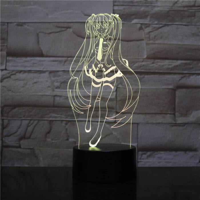 Miku LED Night Light Miku LED Desktop Lamp Miku Lover Gifts - RegisBox