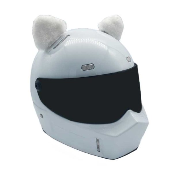 Helmet Rizz: Cat Ears Helmet Ornaments Cute Motorcycle Helmet Add-On ...