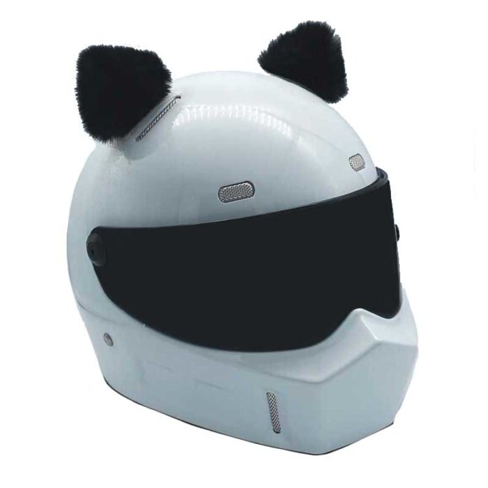 Helmet Rizz: Cat Ears Helmet Ornaments Cute Motorcycle Helmet Add-On ...