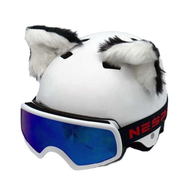Helmet Rizz: Fox Ears Helmet Ornaments Large Plush Ski Helmet Ears ...