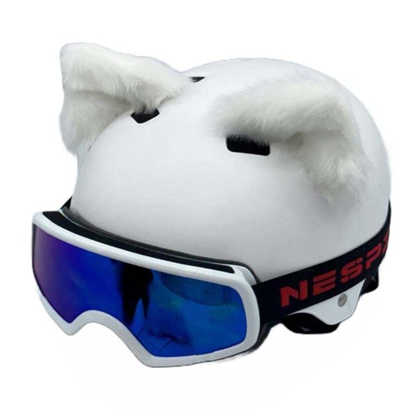 Helmet Rizz: Fox Ears Helmet Ornaments Large Plush Ski Helmet Ears ...