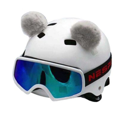 Helmet Rizz: Plush Bear Ears Helmet Ears Cute Helmet Ornaments - RegisBox