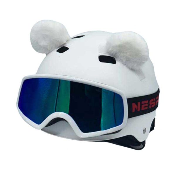 Helmet Rizz: Plush Bear Ears Helmet Ears Cute Helmet Ornaments - RegisBox